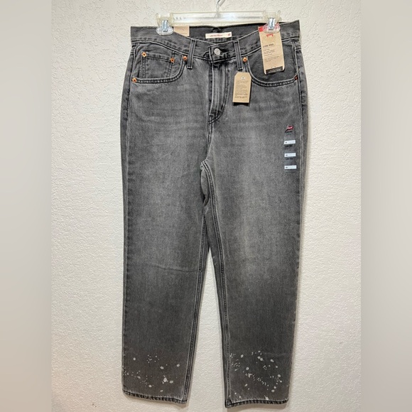 Levi's | Jeans | Nwt Levis Low Pro Gray Splatter Acid Wash Straight ...